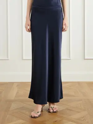ANINE BING Bar Satin Maxi Skirt