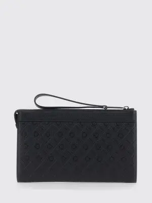 FERRAGAMO Embossed Calfskin Document Holder With Embossed Gancini Logo
