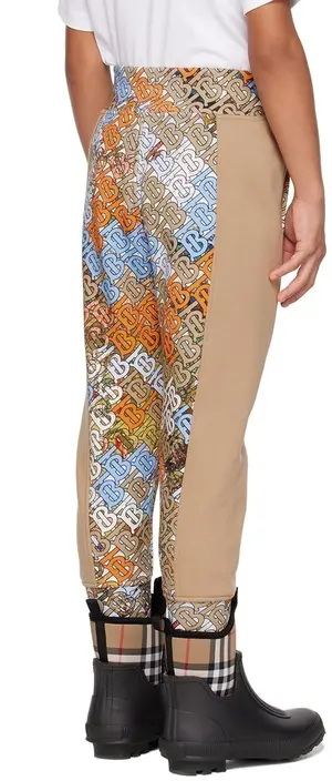 Burberry Monogram Map-print Cotton Track Trousers