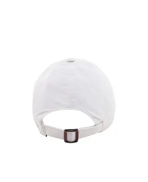 Brunello Cucinelli Logo Embroidered Curved Hem Cap - White