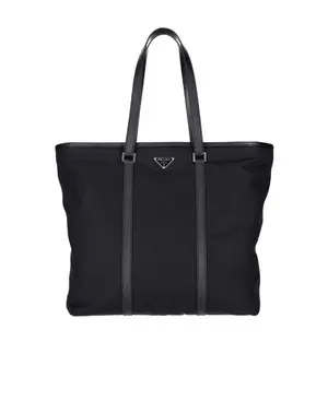 Prada Re-nylon And Saffiano Leather Tote Bag
