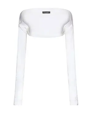 Dolce & Gabbana Satin-finish Bolero - White