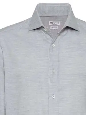 Brunello Cucinelli Plain Long-sleeved Buttoned Shirt