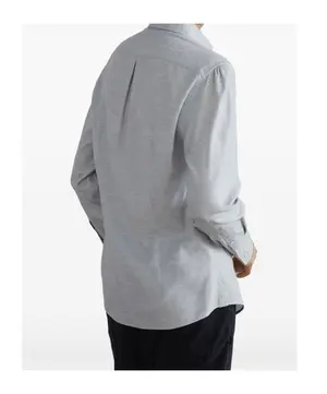 Brunello Cucinelli Plain Long-sleeved Buttoned Shirt
