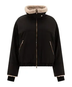 Brunello Cucinelli Zipped Padded Bomber Jacket - Black