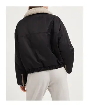Brunello Cucinelli Zipped Padded Bomber Jacket