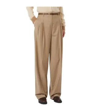 Max Mara Pleated Wide-leg Trousers - Camel