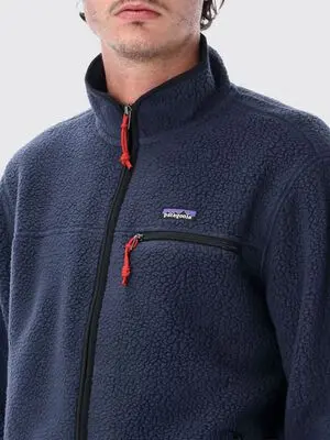 Patagonia Ms Retro Fleece Jacket With High Collar And Embroidered Logo