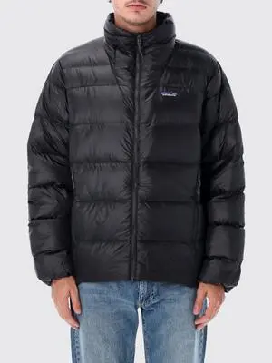 Patagonia Fitz Roy Quilted Nylon Puffer Jacket With High Collar - Black