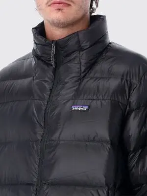 Patagonia Fitz Roy Quilted Nylon Puffer Jacket With High Collar - Black