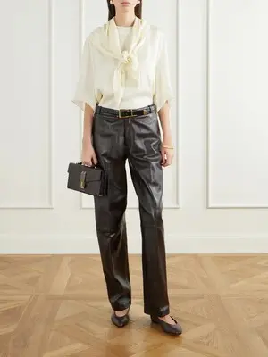 DEMELLIER The Vancouver Leather Clutch - Brown