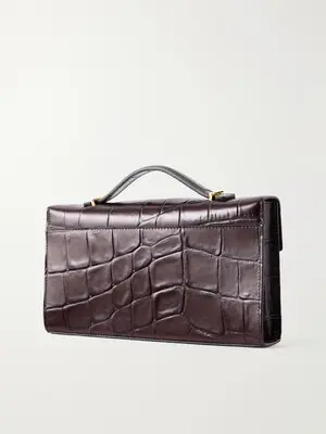 DEMELLIER The Vancouver Leather Clutch - Brown