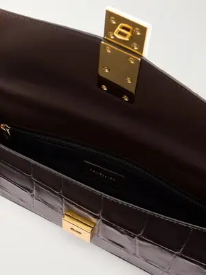 DEMELLIER The Vancouver Leather Clutch - Brown