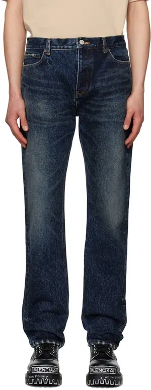 Balenciaga Faded Wide-leg Jeans