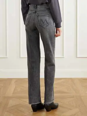 MOTHER The Kick It High-rise Straight-leg Stretch Jeans