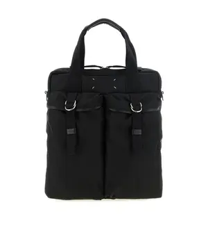 MAISON MARGIELA Logo Patch Tote Bag - Black