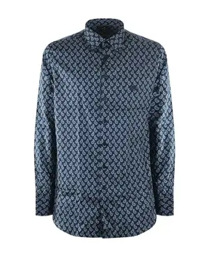 Etro All-over Patterned Long-sleeved Shirt - Blue