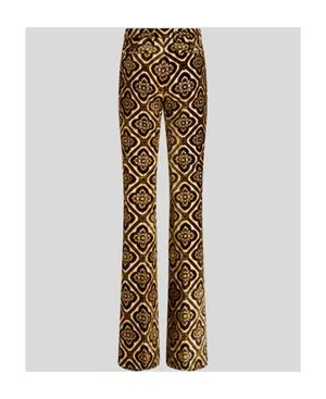 Etro Patterned Flared-leg Pants