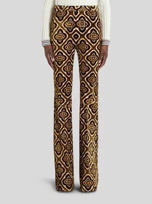 Etro Patterned Flared-leg Pants