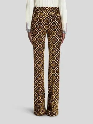 Etro Patterned Flared-leg Pants