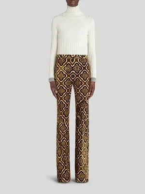 Etro Patterned Flared-leg Pants