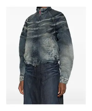 DIESEL® Faded-effect Raglan-sleeve Denim Jacket