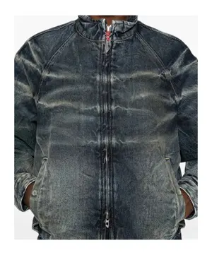 DIESEL® Faded-effect Raglan-sleeve Denim Jacket
