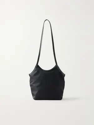 VALESQUE Cami Small Leather-trimmed Satin Shoulder Bag
