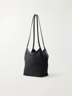 VALESQUE Cami Small Leather-trimmed Satin Shoulder Bag