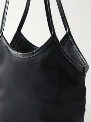VALESQUE Cami Small Leather-trimmed Satin Shoulder Bag