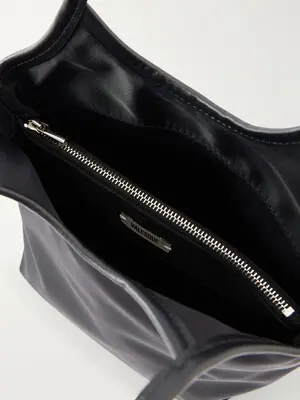 VALESQUE Cami Small Leather-trimmed Satin Shoulder Bag