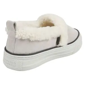 Brunello Cucinelli Almond Toe Slip-on Sneakers