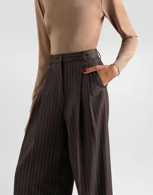 Dolce & Gabbana Pinstripe Wool Trousers