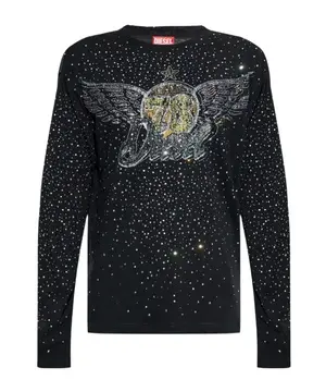 DIESEL® Embellished Crewneck T-shirt - Black