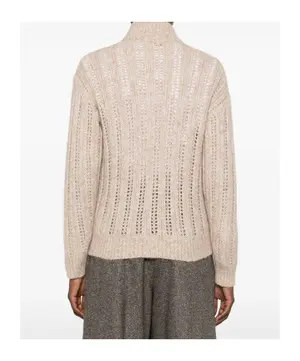 Peserico Open-knit Zip-up Cardigan