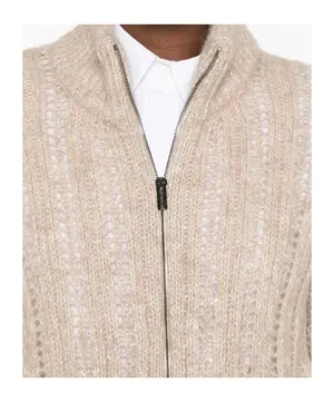 Peserico Open-knit Zip-up Cardigan