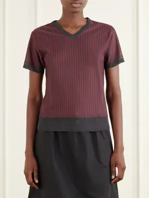 DEIJI STUDIOS Cross Neck Knitted T-shirt