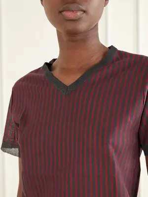 DEIJI STUDIOS Cross Neck Knitted T-shirt