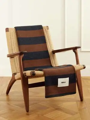 TEKLA Striped Wool Throw - Multi