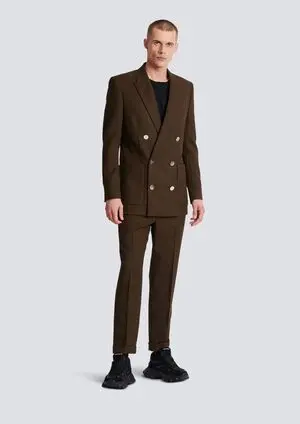 Balmain Twill Jacket With Monogram Buttons