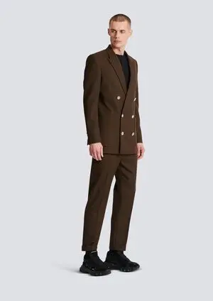 Balmain Twill Jacket With Monogram Buttons