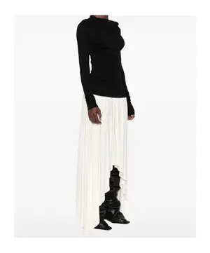 ENTIRE STUDIOS Ruched Long-sleeve Top - Black
