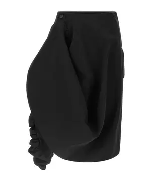 Comme Des Garçons Pleated Midi Skirt - Black