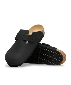 BIRKENSTOCK Boston Nubuck Leather Mules