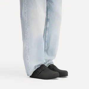 BIRKENSTOCK Boston Nubuck Leather Mules