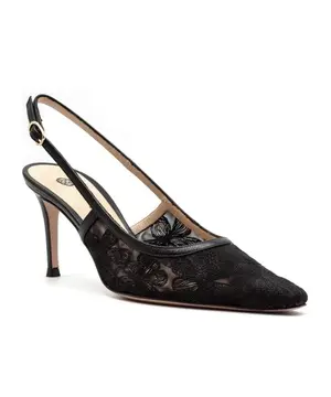 Roberto Festa Gameorleans Lace Slingback Pumps