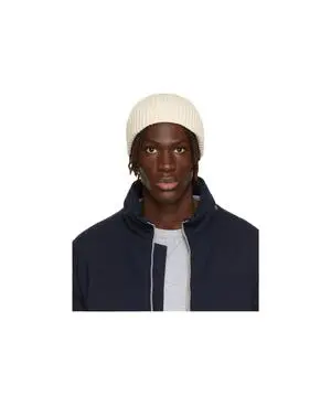 Brunello Cucinelli Ribbed Cashmere Beanie - Black