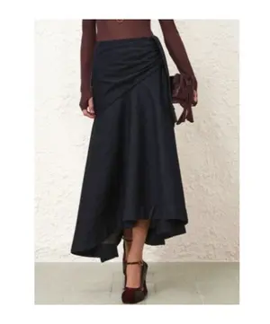 Zimmermann Draped Denim Maxi Skirt