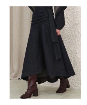 Zimmermann Draped Denim Maxi Skirt