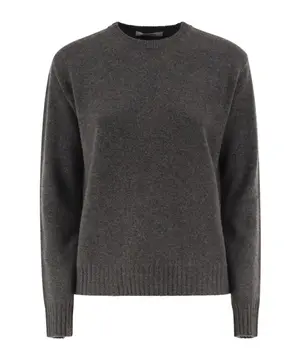 Max Mara Lume Crewneck Knitted Jumper - Dark Grey